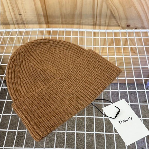 Theory | Accessories | Nwt Theory Tan Ribbed Knit Hat | Poshmark